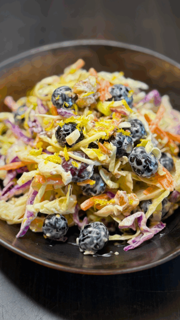 Heart-Healthy Blueberry Coleslaw - Hong Thaimee